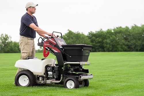 Exmark Expands Lawn Care Line with Stand-On Spreader Sprayer - Lawn World
